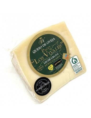 LOS VIVALES QUESO PURO DE OVEJA ETIQUETA VERDE SEMICURADO CUÑA 400 gr