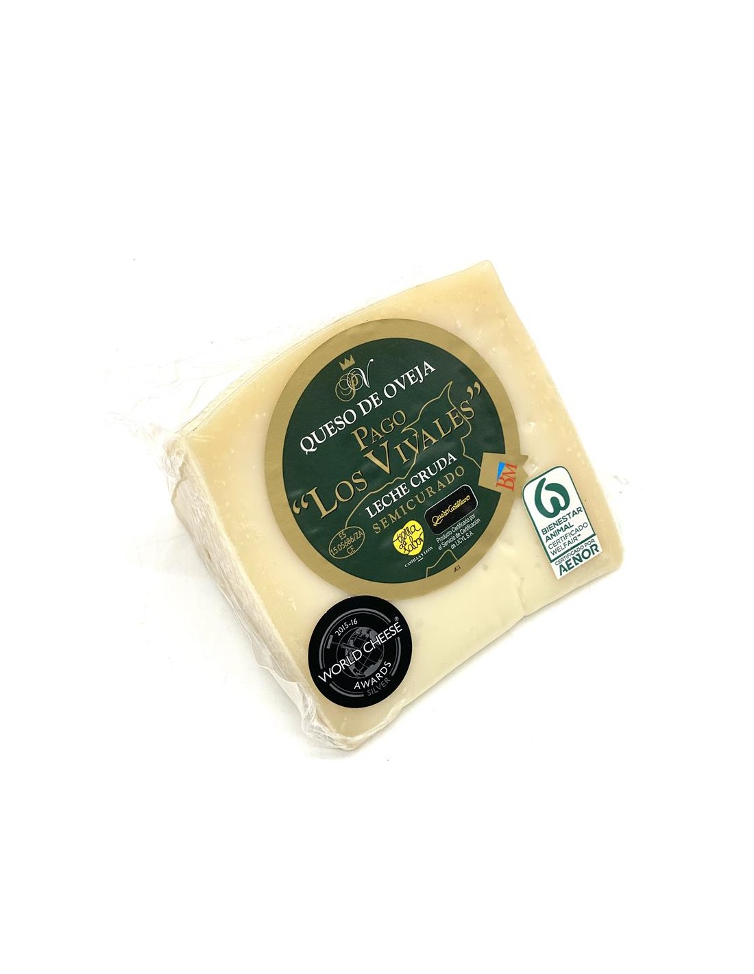 LOS VIVALES QUESO PURO DE OVEJA ETIQUETA VERDE SEMICURADO CUÑA 400 gr